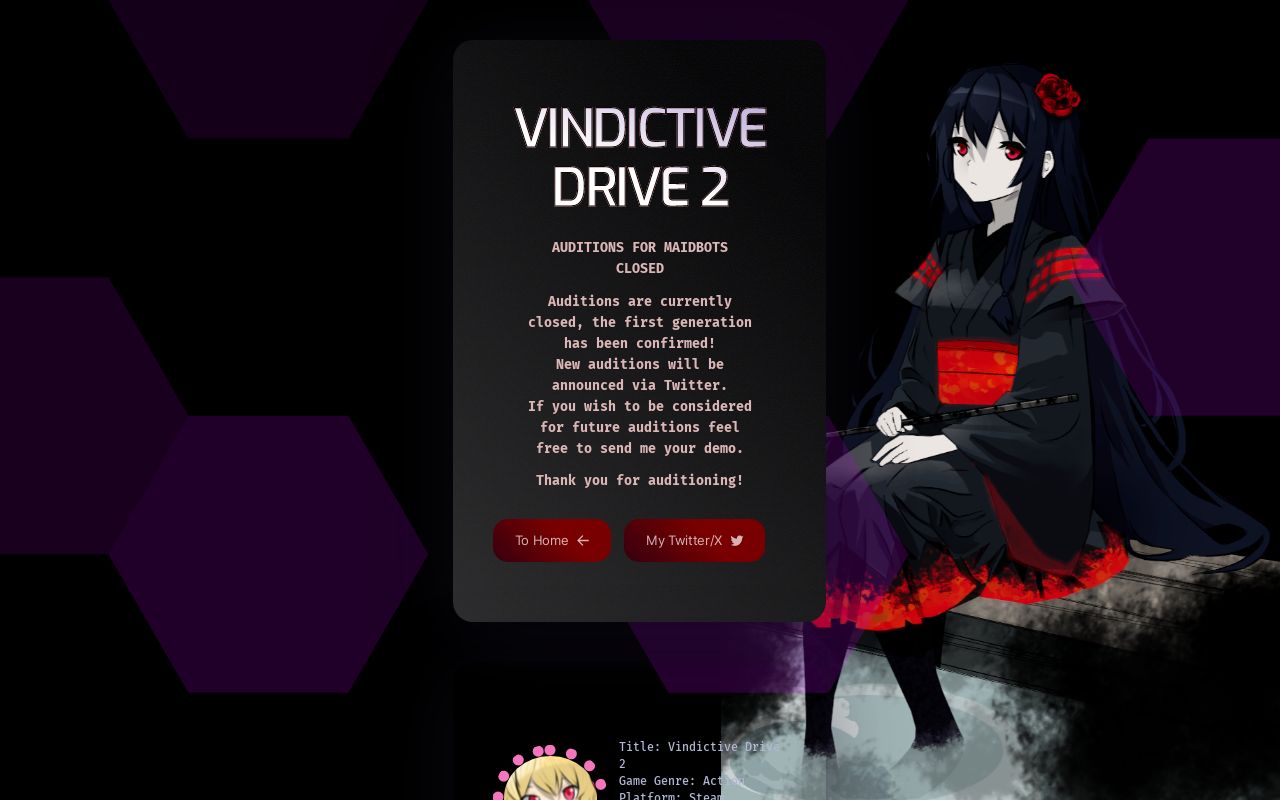 Vindictive Drive 2 | Tech Noir+Mecha Musume Action on Steam | MAIDBOT VA